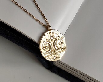 Moon and Star Coin | Etsy