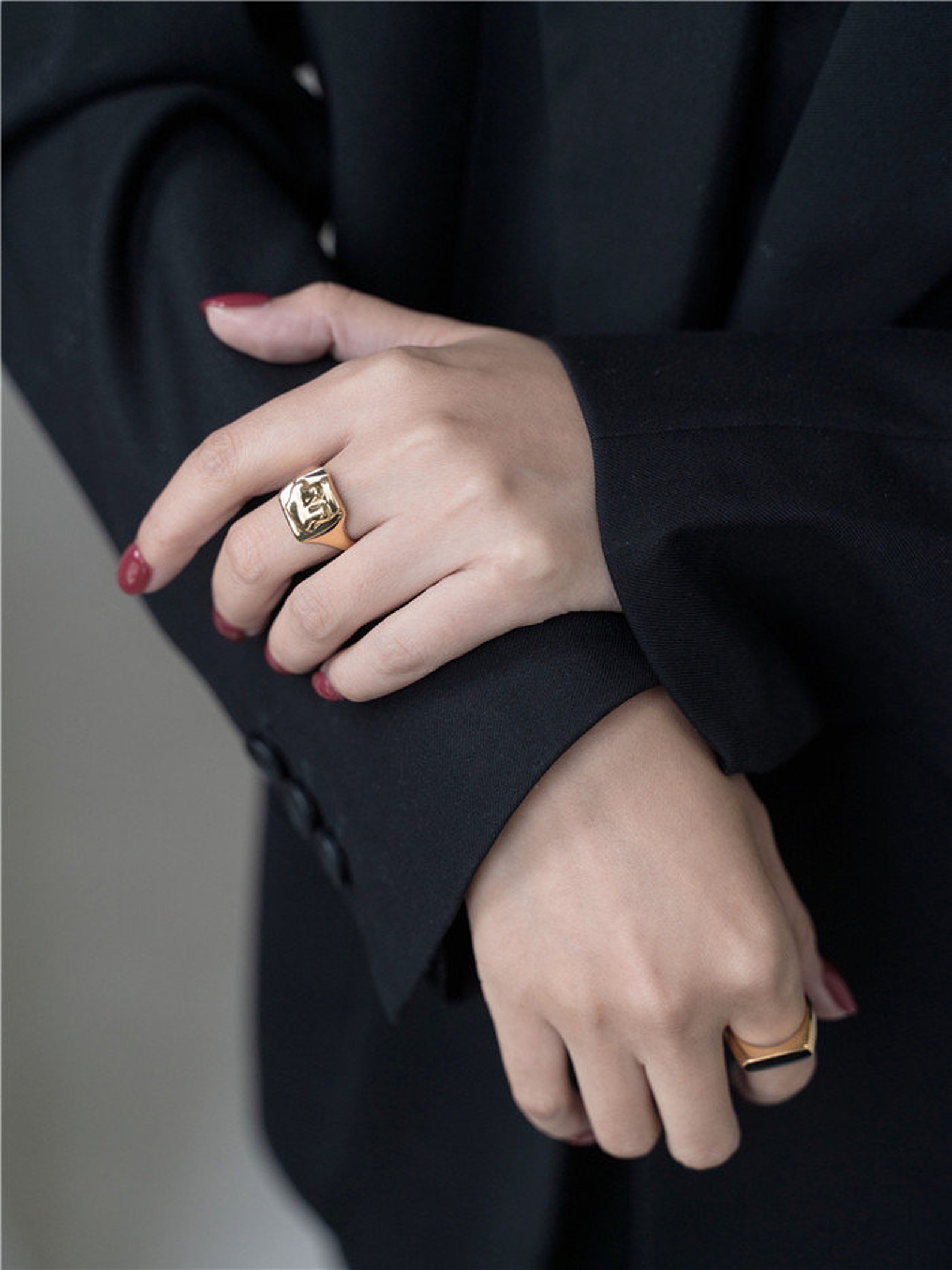 Female Body Ring Signet Ring Statement Ring Stainless Steel - Etsy UK