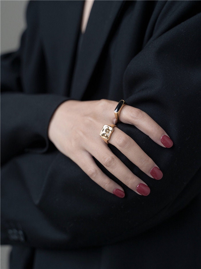 Female Body Ring Signet Ring Statement Ring Stainless Steel - Etsy UK