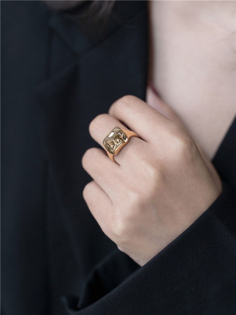 Female Body Ring Signet Ring Statement Ring Stainless Steel - Etsy UK