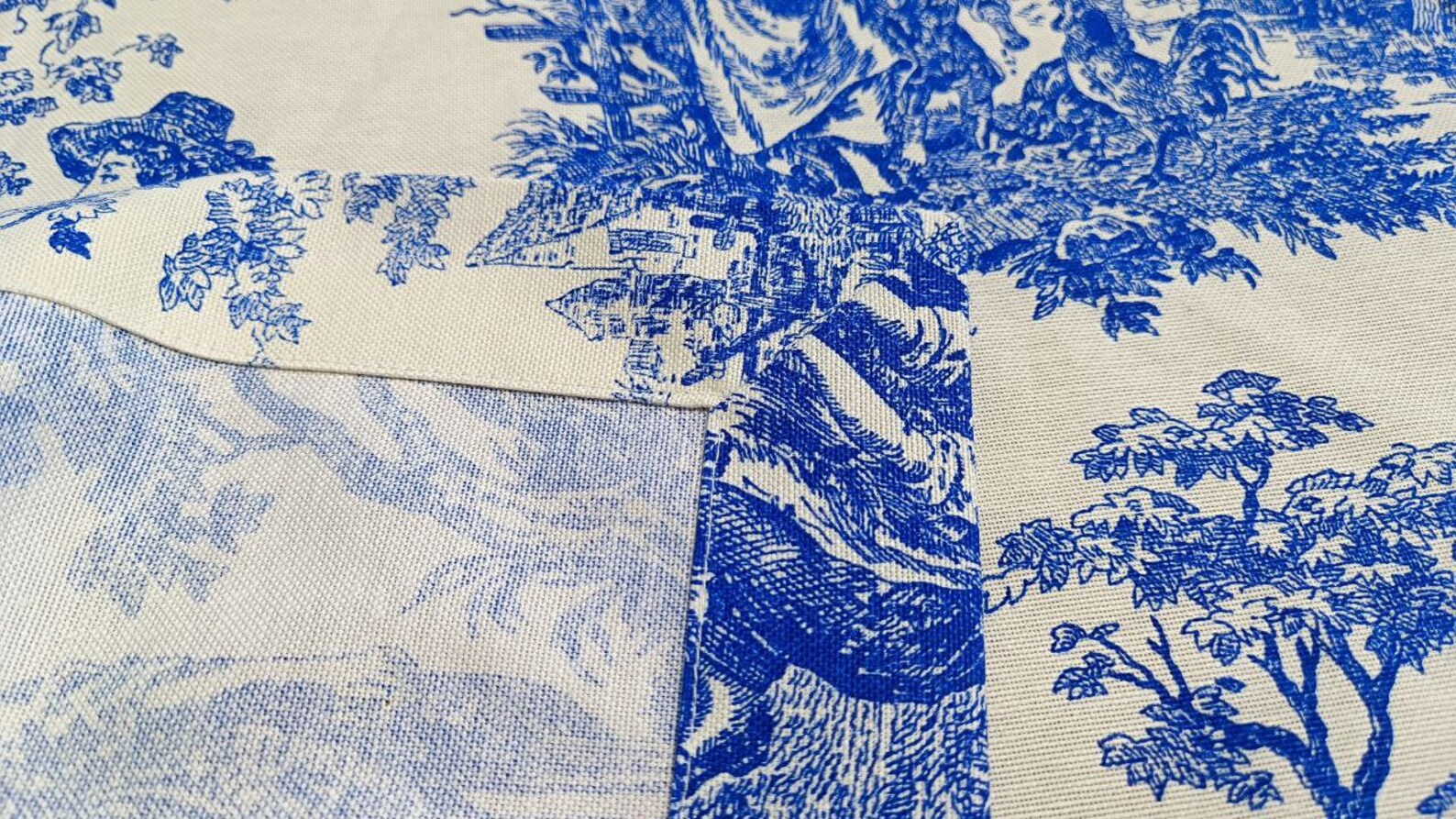 Waterproof Cotton Tablecloth With Romantic Toile De Jouy Print, Easy ...