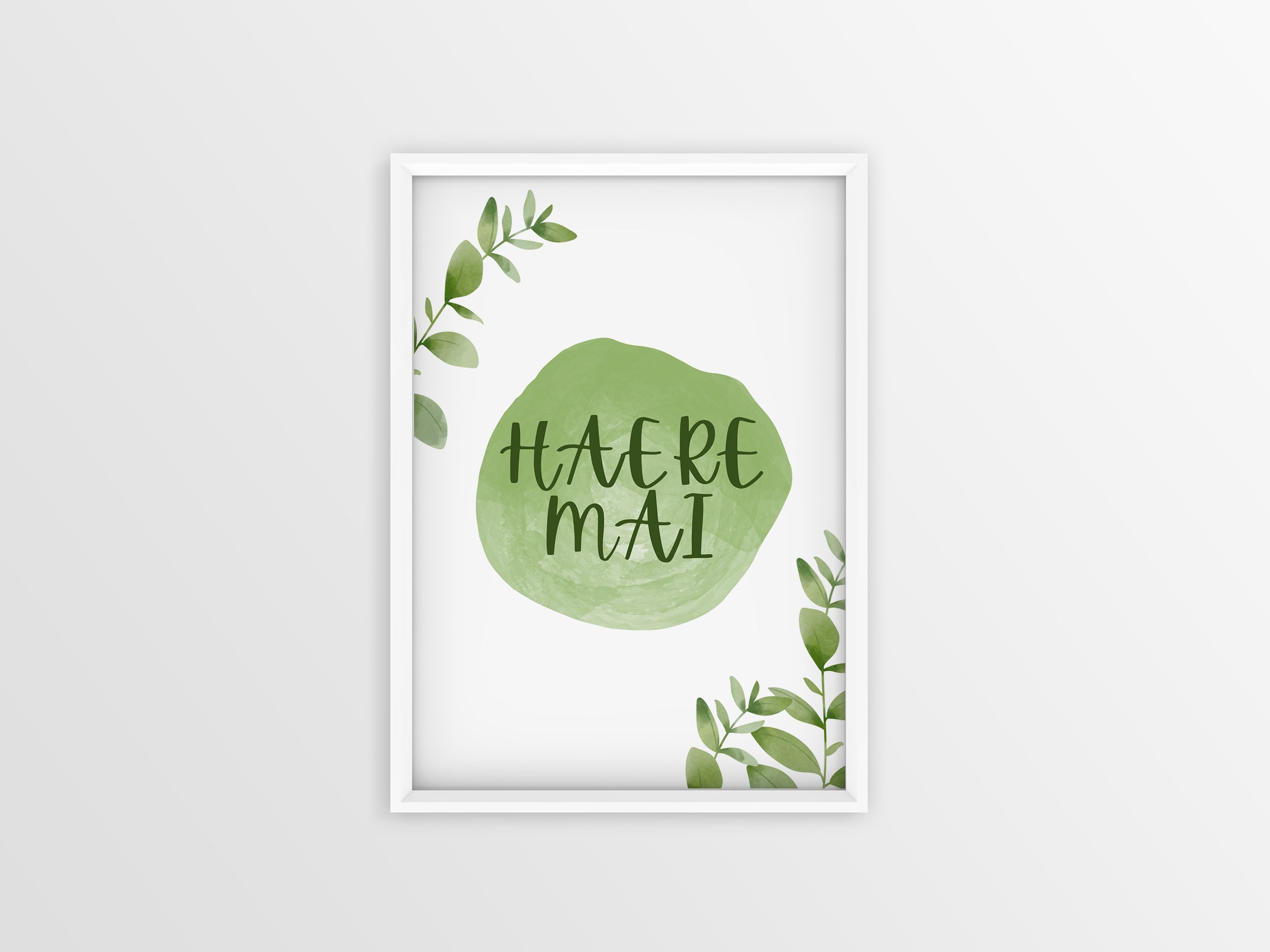 Haere Mai [welcome] // Wall Art, New Zealand, Te Reo Māori, Word Poster ...