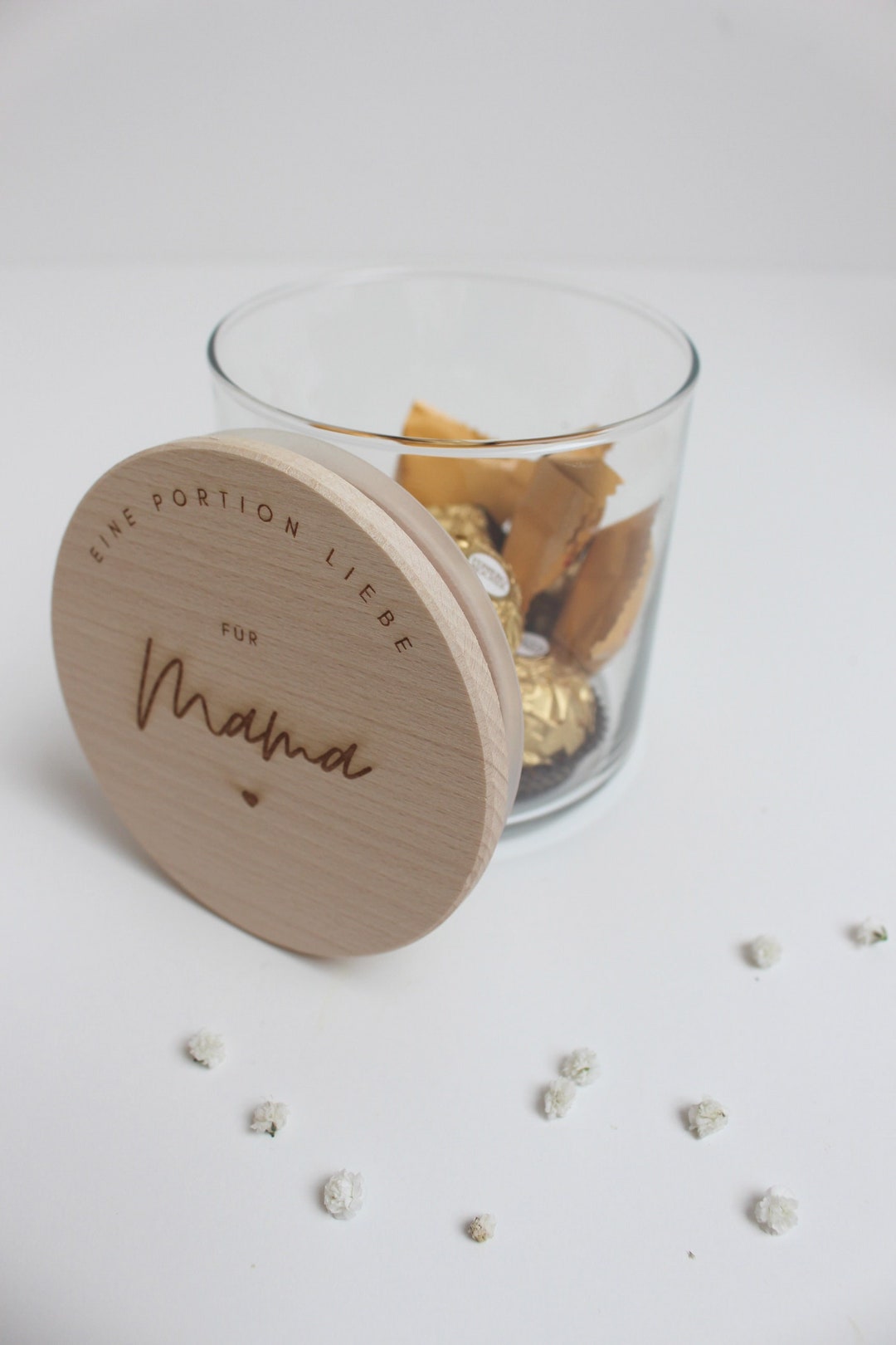 Storage Jar With Wooden Lid as a Gift Idea for Mother's Day Cookie Jar ...