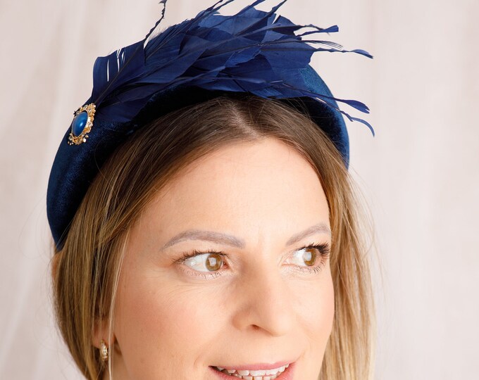 Mother of the Bride Accessories Padded Navy Blue Fascinator Navy Blue ...