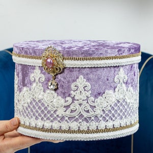 Round Velvet Packaging Box Gift Box Velvet Box Flower Box Christmas Box ...