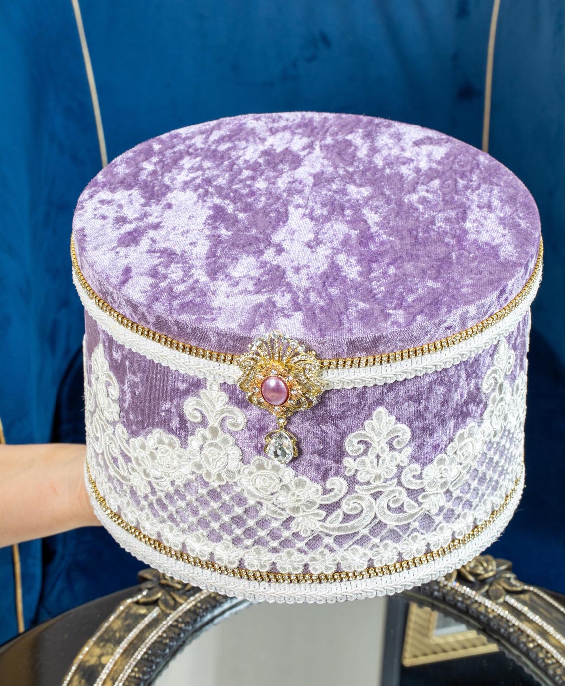 Round Velvet Packaging Box Gift Box Velvet Box Flower Box Christmas Box Packaging Box Surprise ...