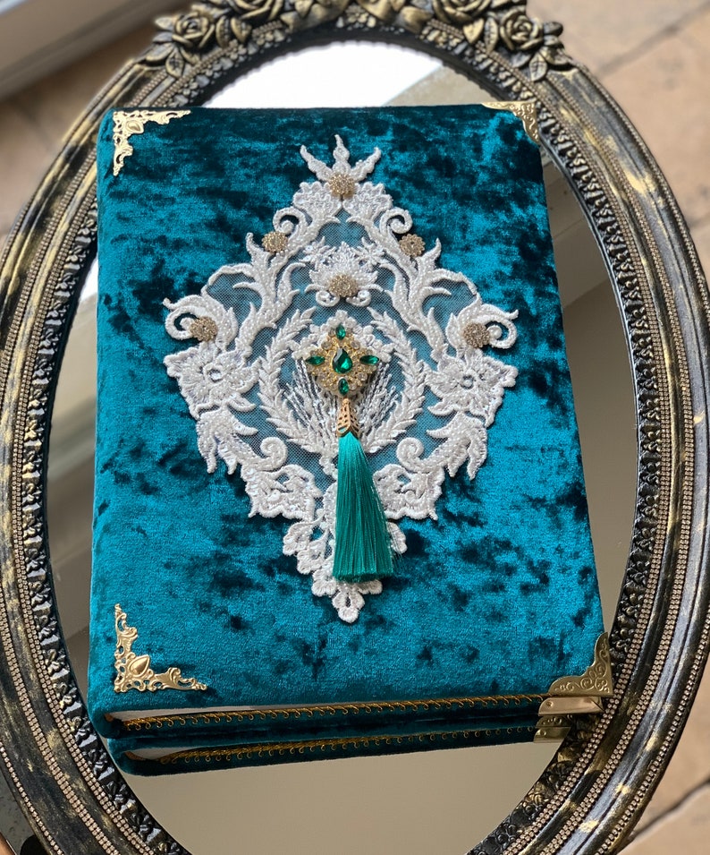 Velvet Photo Album Emerald Photo Album Velvet Album Embroidered Album ...