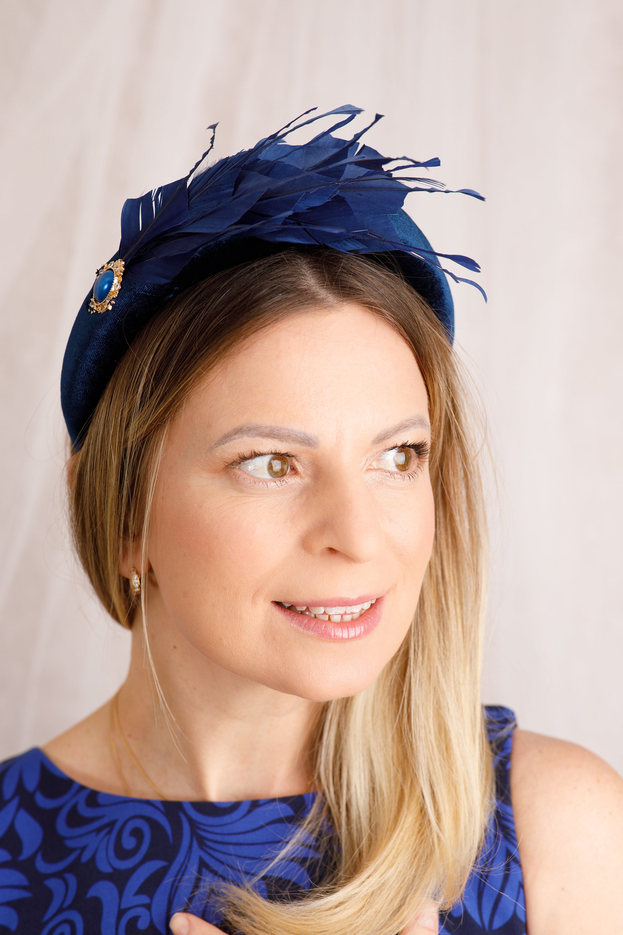 Navy Fascinator Fascinator Hats for Women Fascinate - Etsy