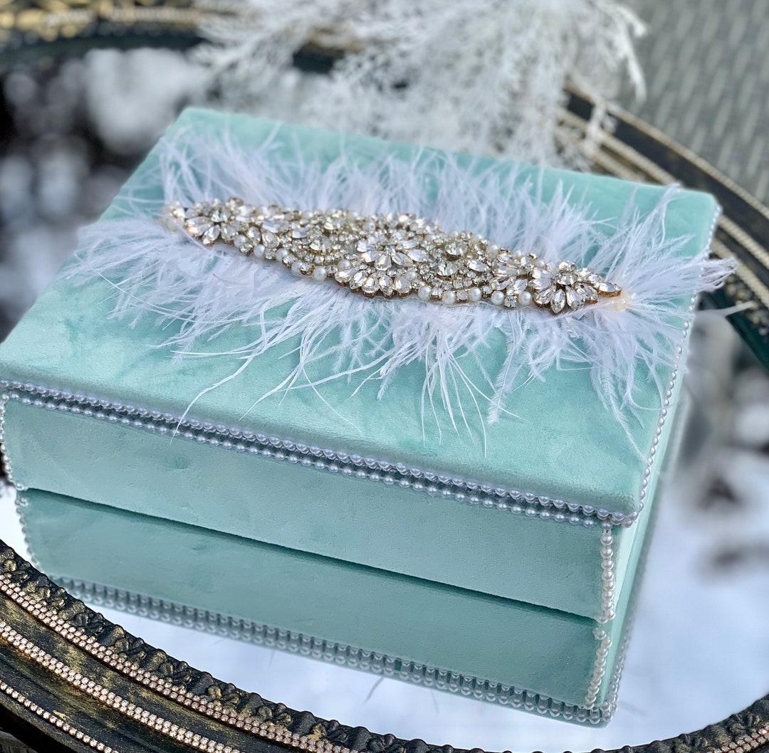 Velvet Jewelry Boxes Vintage Jewelry Box Vintage Trinket Box Jewelry ...