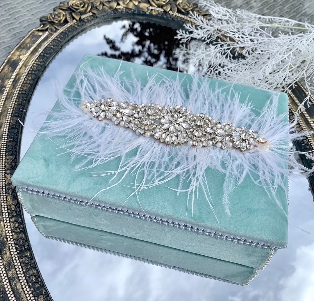 Vintage Trinket Box Vintage Jewelry Box Fabric Covered Box Jewelry ...