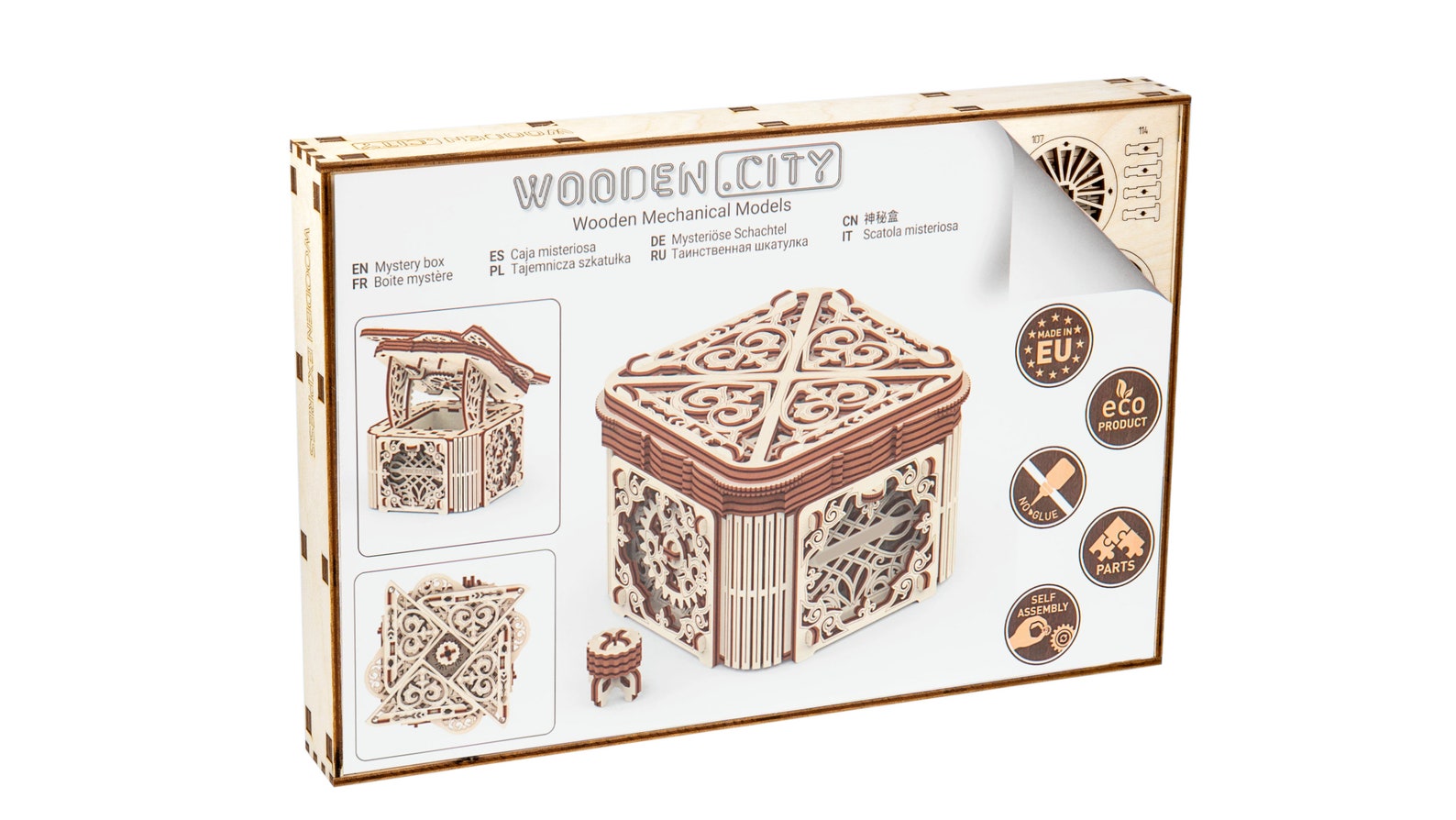 Puzzle 3D mystery Box Model Building Kits for Adults Wooden Model Kits ...