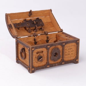 Puzzle Box Treasure Chest | Escape Puzzle | Puzzle Boxes With Hidden ...