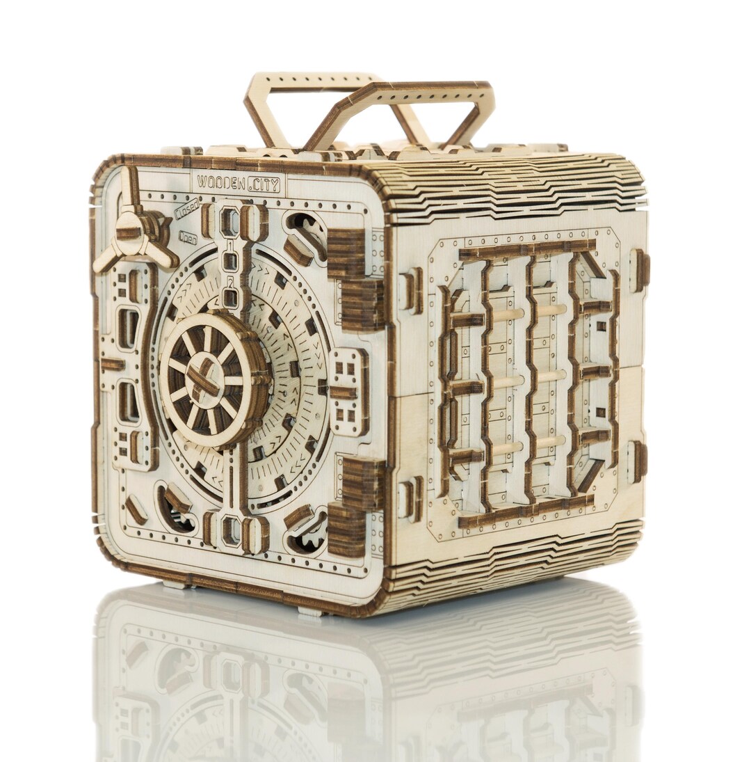 Puzzle Safe Wood Model Kits for Adults, Wooden Puzzle Treasure Box 225 ...