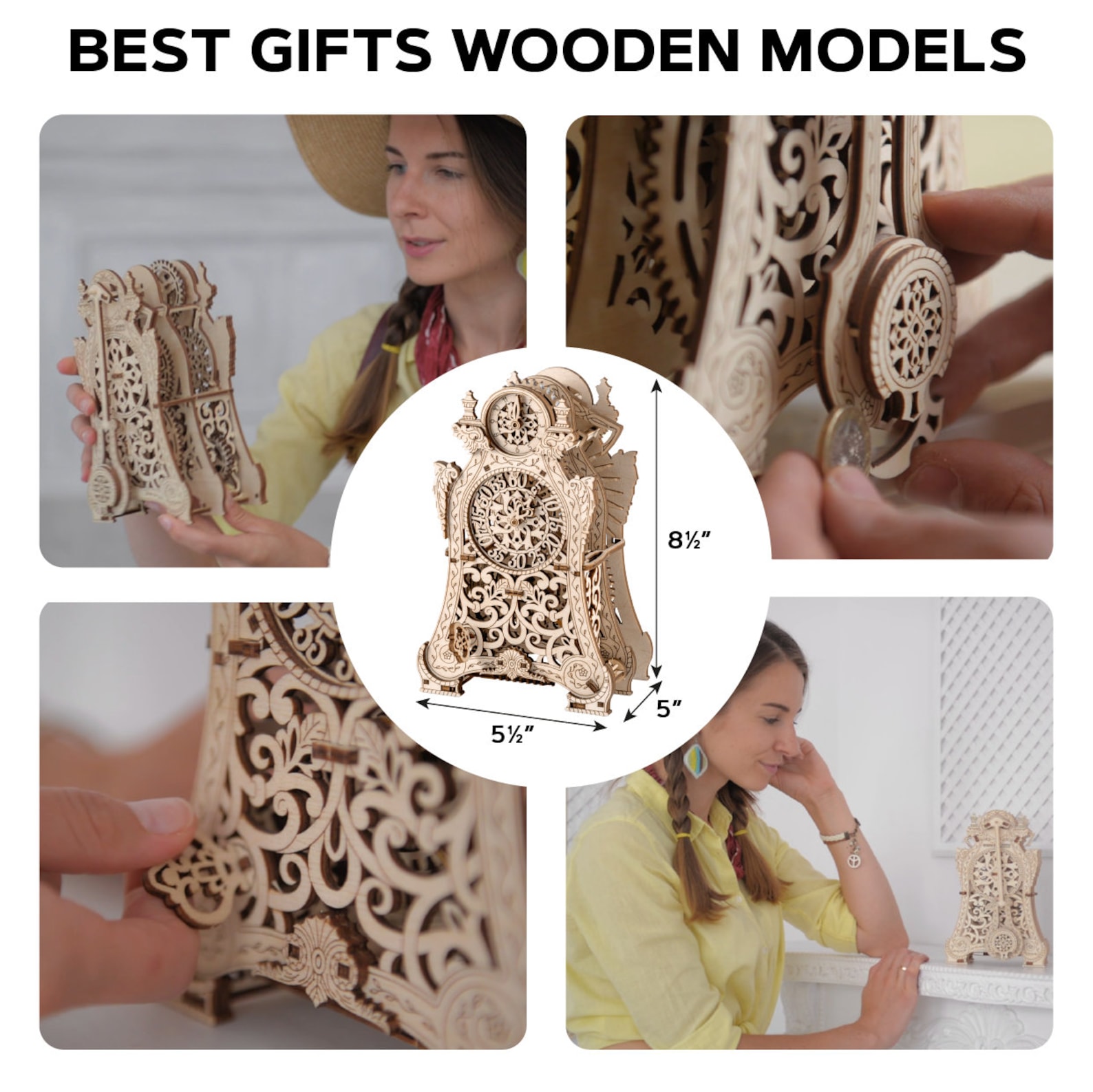 Puzzle 3D Wooden "magic Clock" DIY Wooden Model Kits - Creative Wooden ...