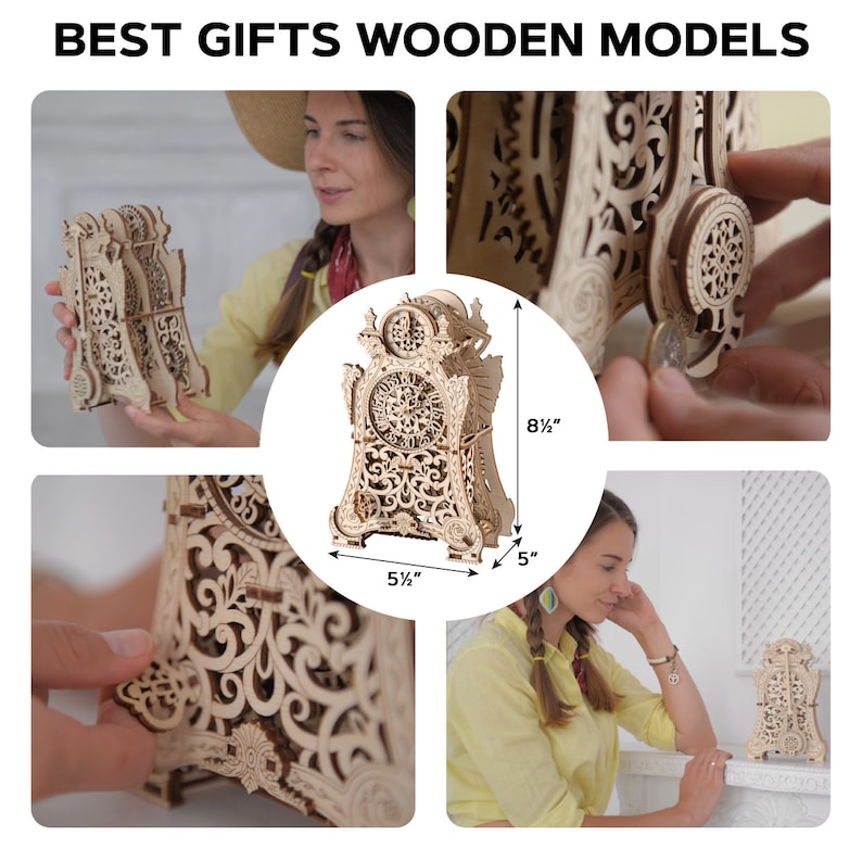Puzzle 3D Wooden "magic Clock" DIY Wooden Model Kits - Creative Wooden ...