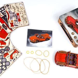 Puzzle 3D Vintage Cars "sport Car Limited Edition" DIY Wooden Model ...