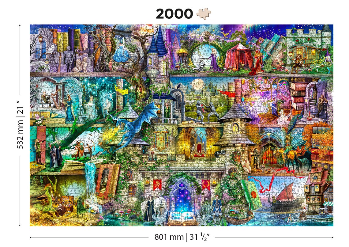 Wooden Jigsaw Puzzle 2000 Pieces once Upon A | Etsy