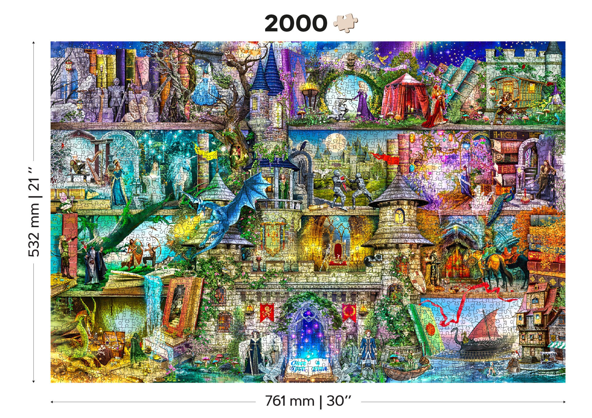 Adult Wooden Puzzles 8000 Piece Wooden Puzzle - Angel Wings Girl ...