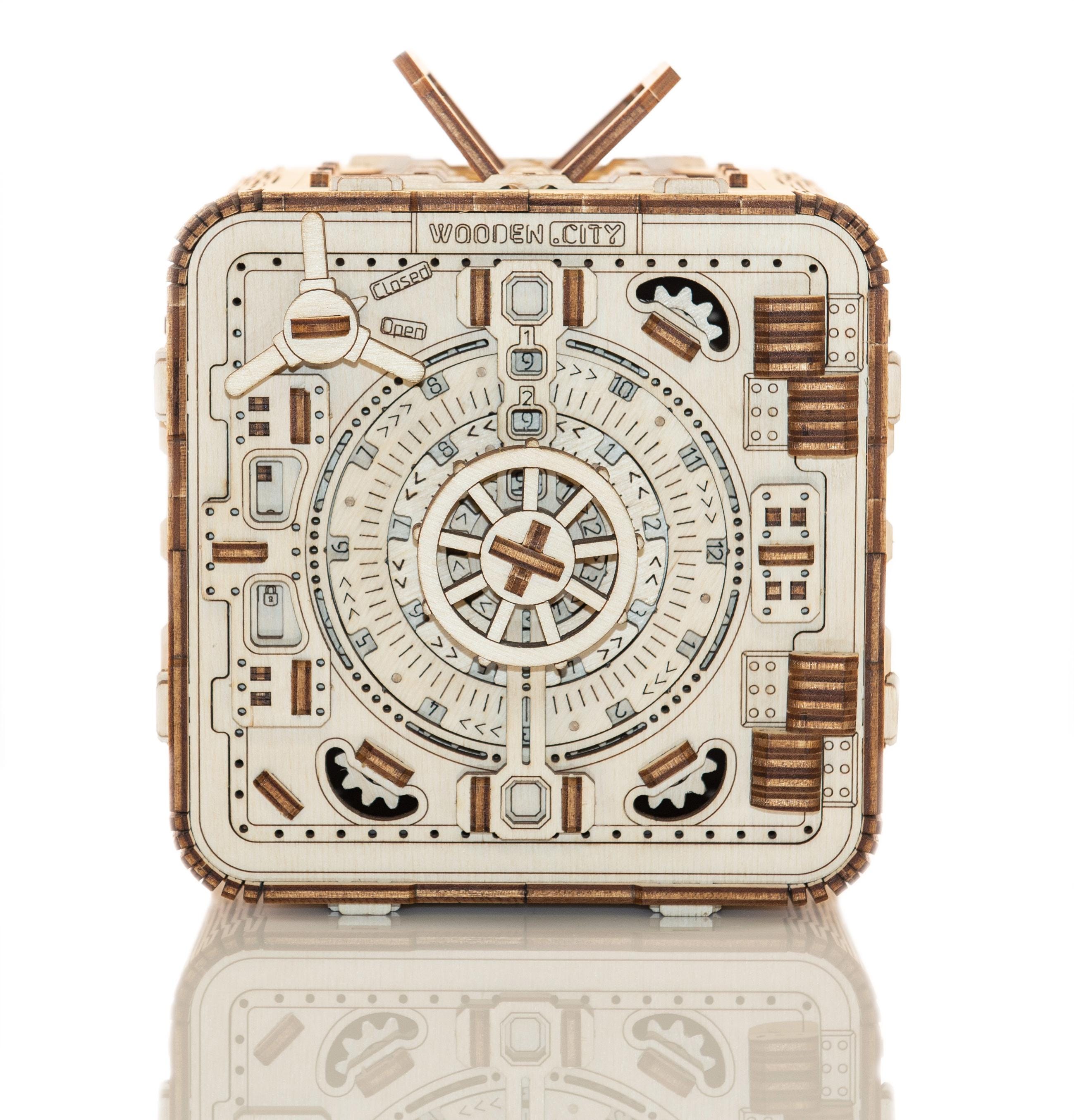 Puzzle Safe Wood Model Kits for Adults, Wooden Puzzle Treasure Box 225 ...