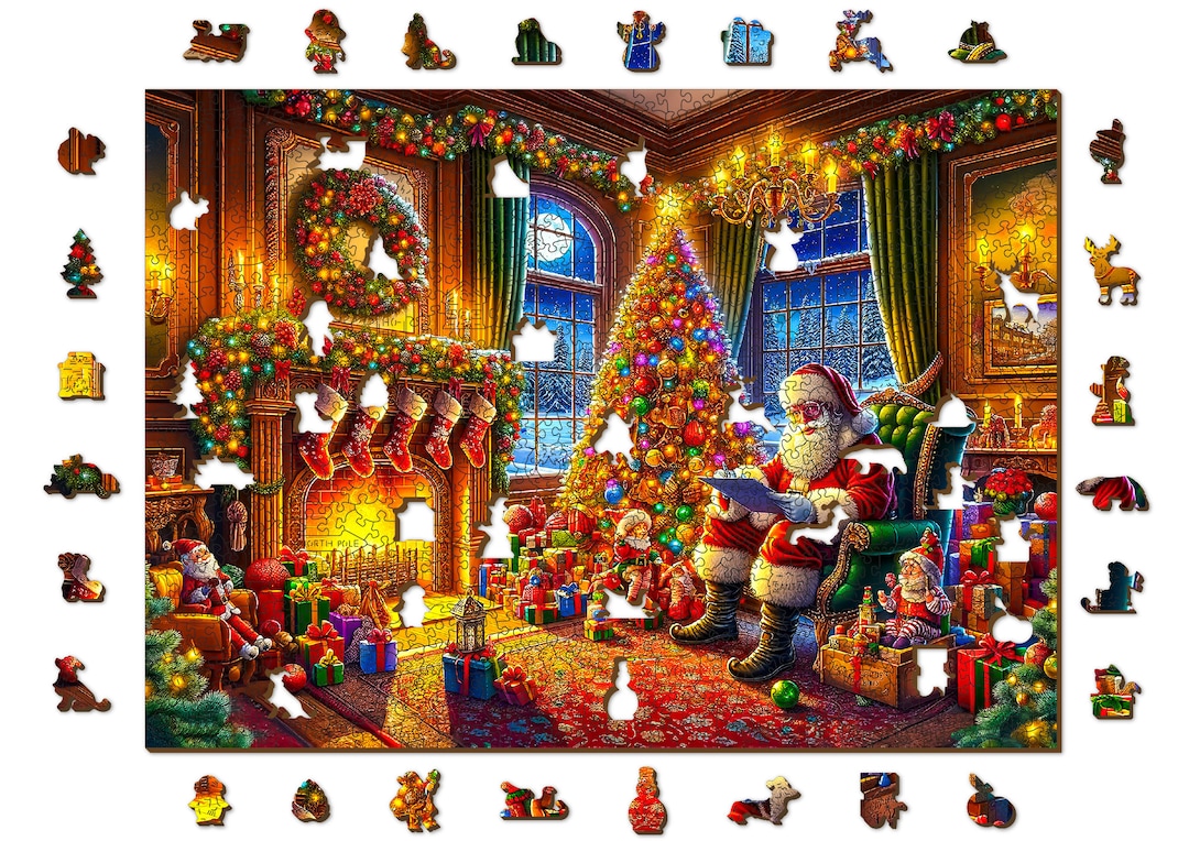 Magie de la Veillée de Noël - Puzzle en Bois 1000 pcs - Wooden Jigsaw ...