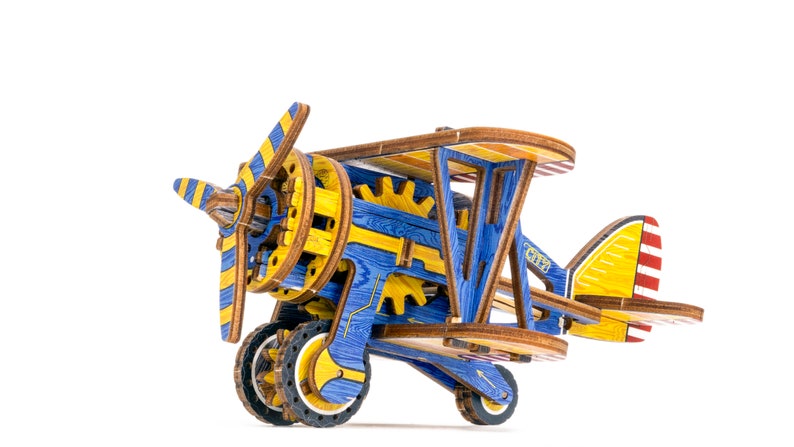Biplane Limited Edition by WOODEN.CITY Wooden 3D Puzzle - Etsy