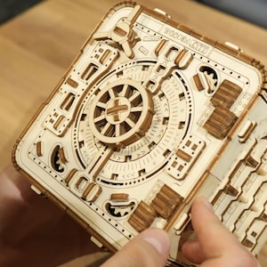 Puzzle Safe Wood Model Kits for Adults, Wooden Puzzle Treasure Box 225 ...