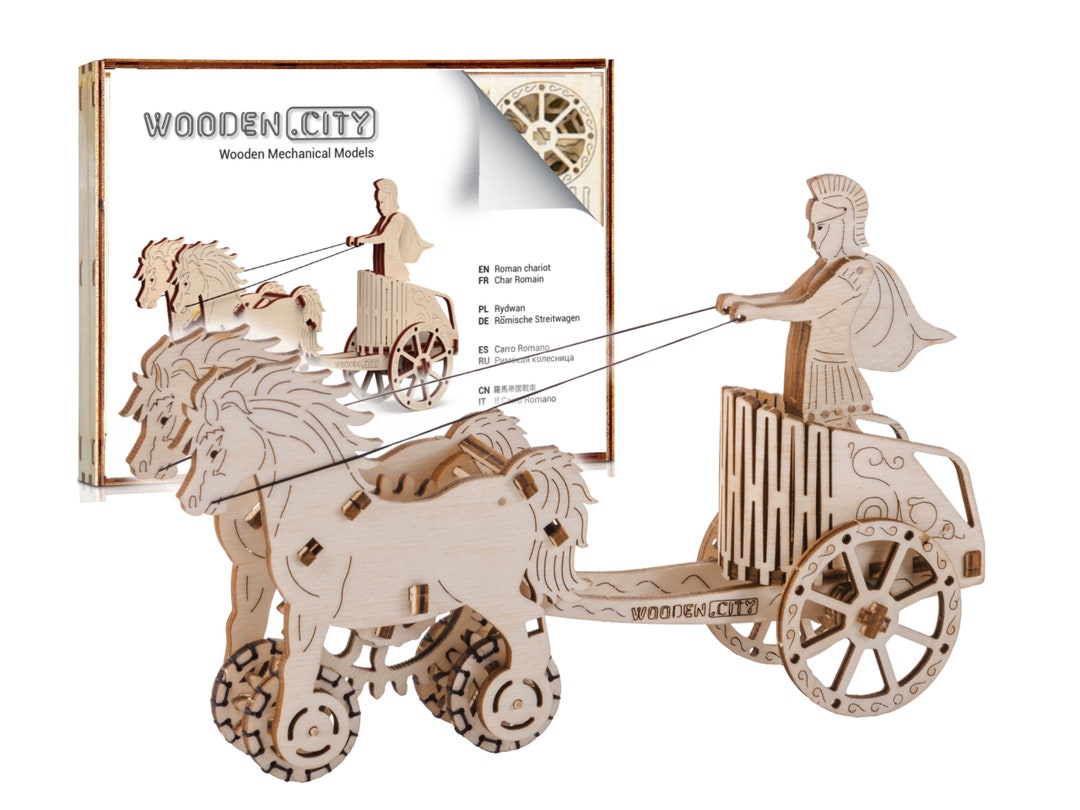 Puzzle 3D "roman Chariot" Wooden Model Kits for Adults to Build ...