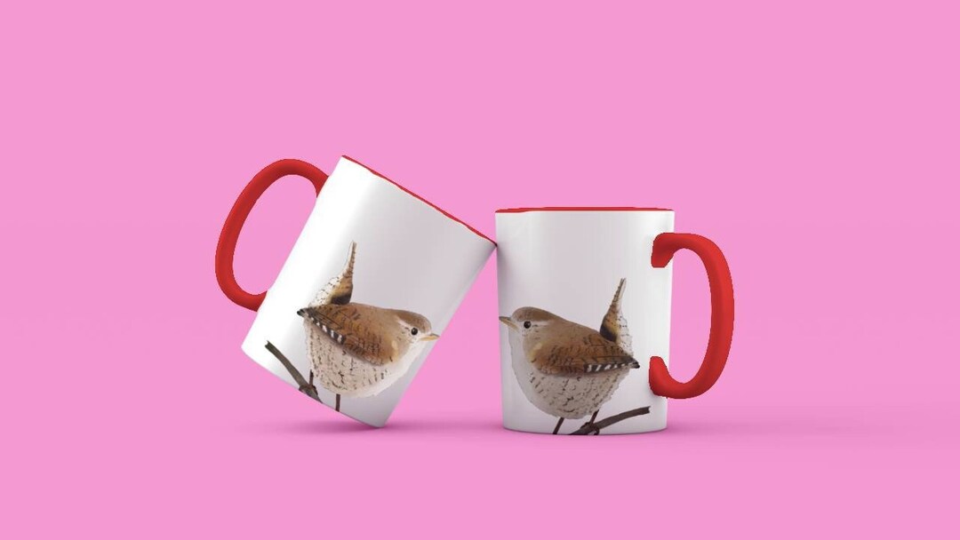 Valentine's Day Mugs Couple Set, Lovebirds Valentines Day, Wren Mugs ...