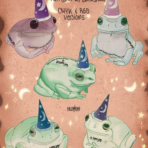Wizard Frog Tattoo Flash Sheet + Brushes (photoshop Version) - Etsy