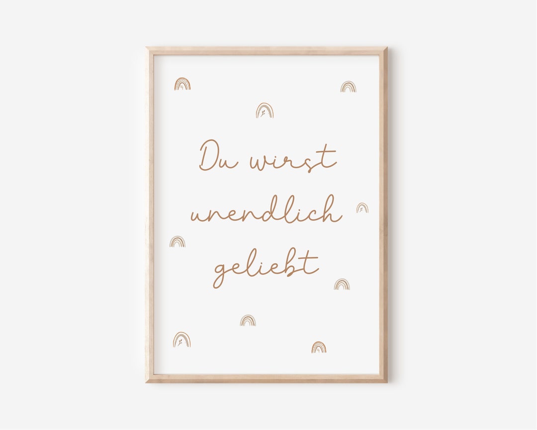 Poster Kinderzimmer "Du wirst unendlich geliebt" A5, A4, A3, A2 ...
