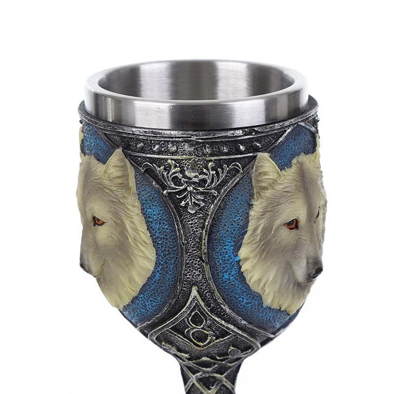 White Wolf Goblet - Etsy