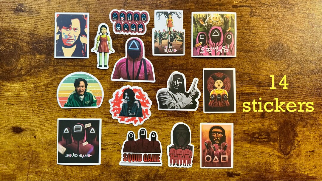 SQUID GAME Red Light, Green Light Doll Young-hee Sticker Packs 15 ...