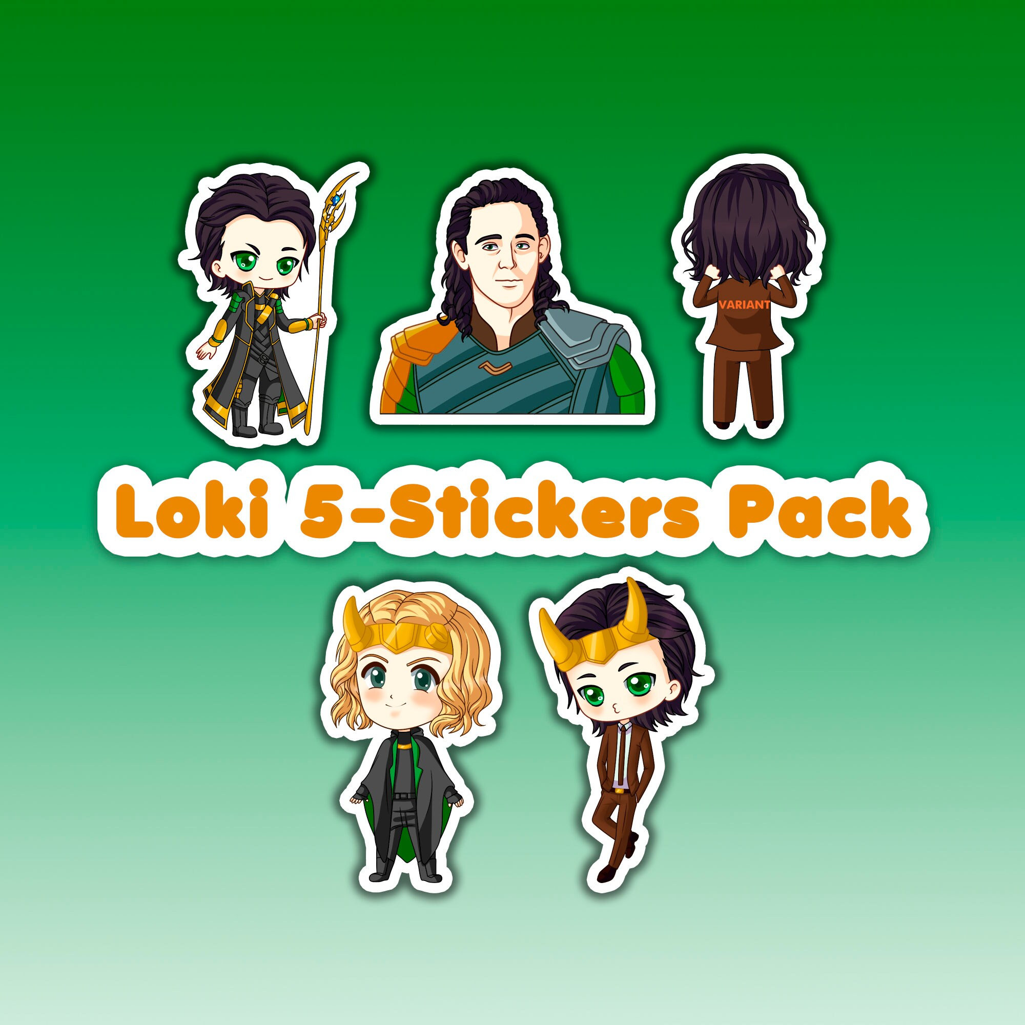 Loki Sticker Pack Tom Hiddleston Marvel Loki Decal - Etsy