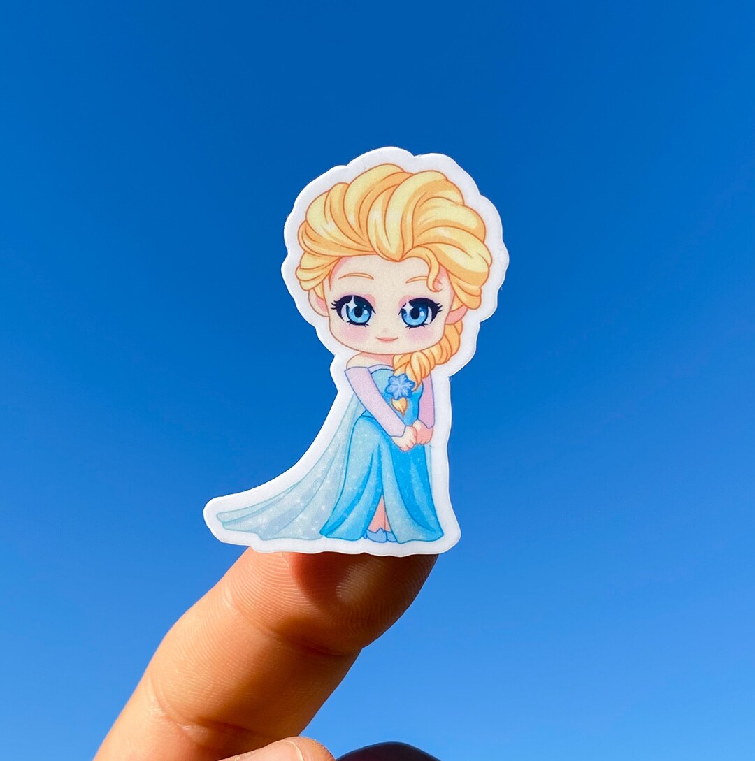 Frozen Elsa Sticker | Disney Princess Decal | Chibi Anime Kawaii Elsa ...