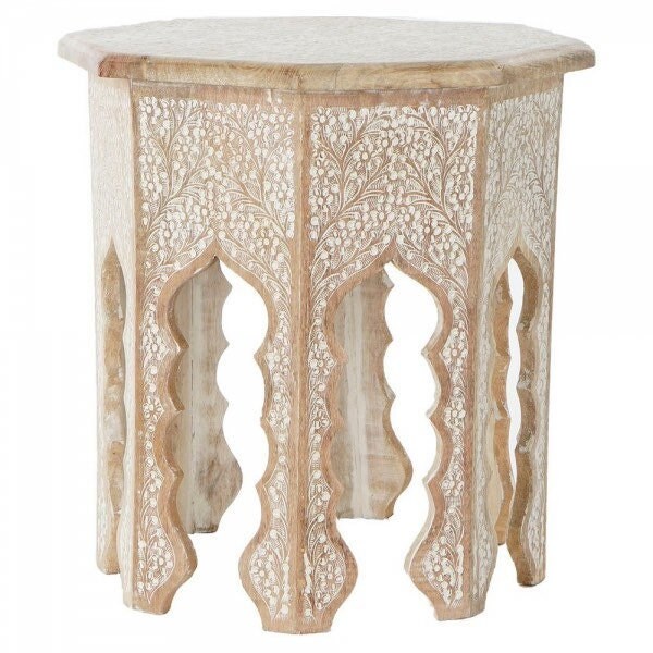 Carved Moroccan Side Table - Etsy