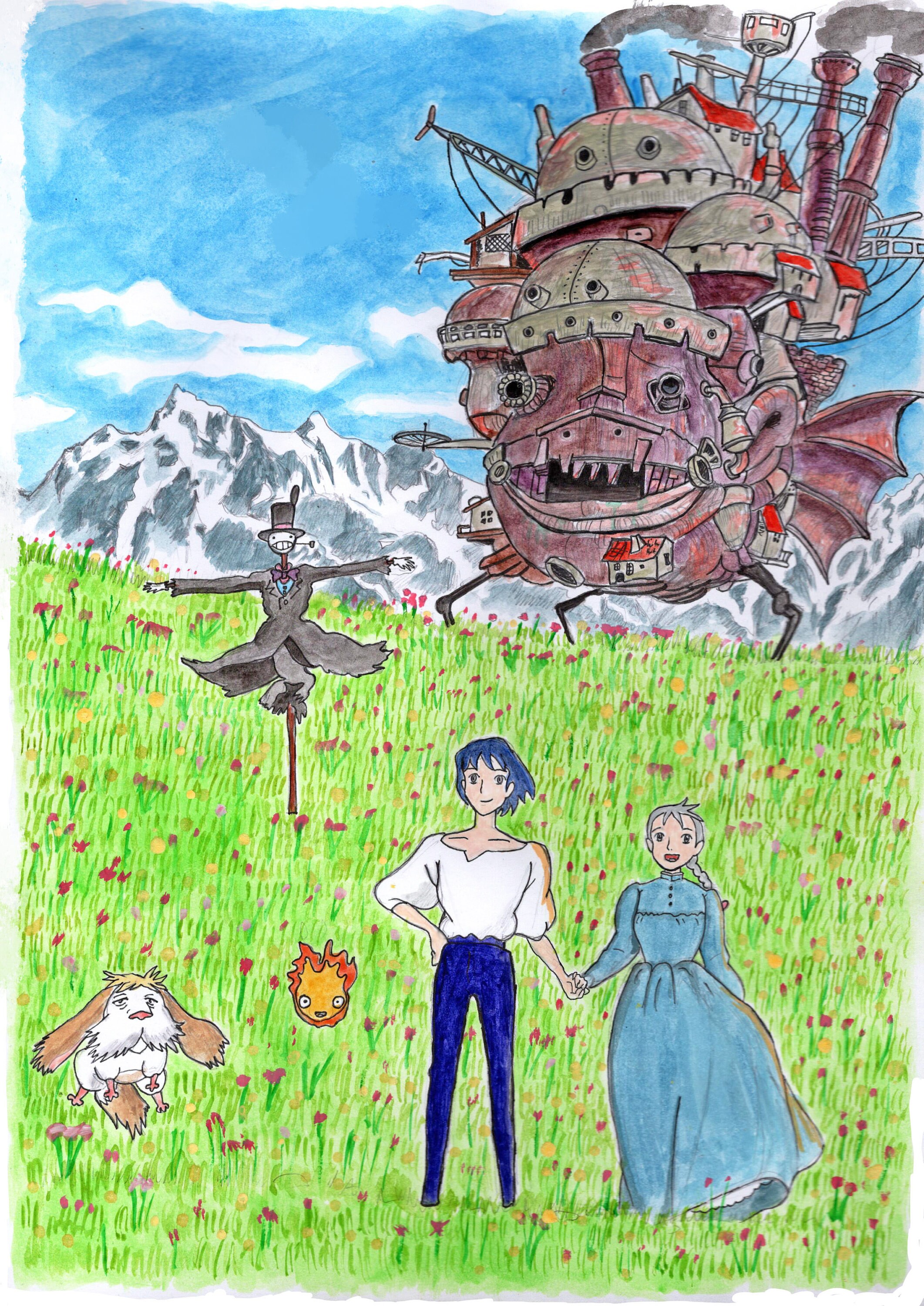 Howl's Moving Castle Art Print-Handmade-Studio | Etsy