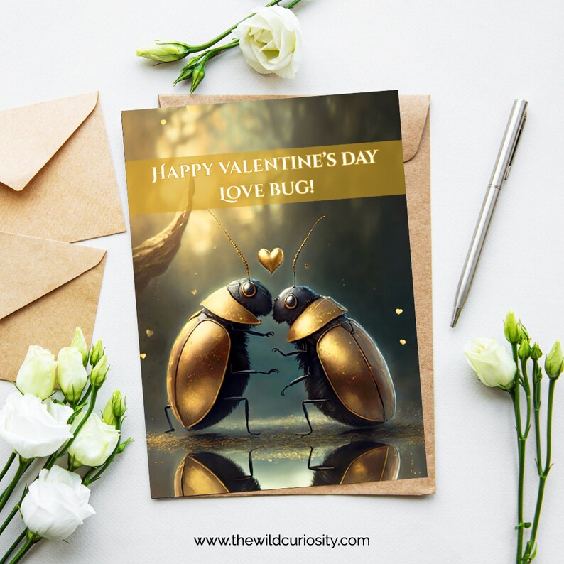 Happy Valentine’s Day Love Bug Card | A6 Cards | Valentines Gifts ...