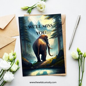 We’ll Miss You Farewell Card | A6 Cards | Ice Age Mammoth | Leaving ...