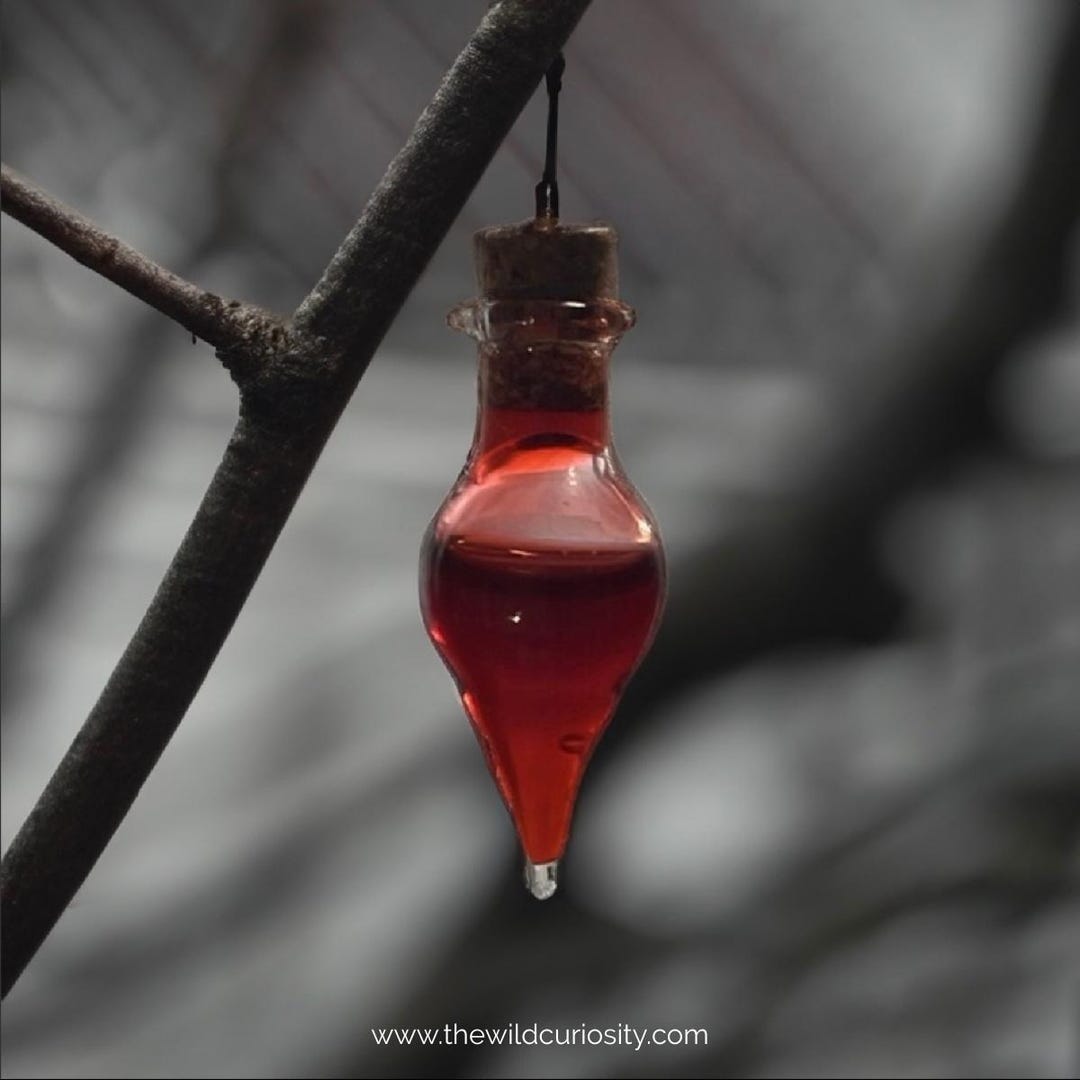 Oddity Ornament | Miniature Blood Vial | Hanging Decor | Vampire ...