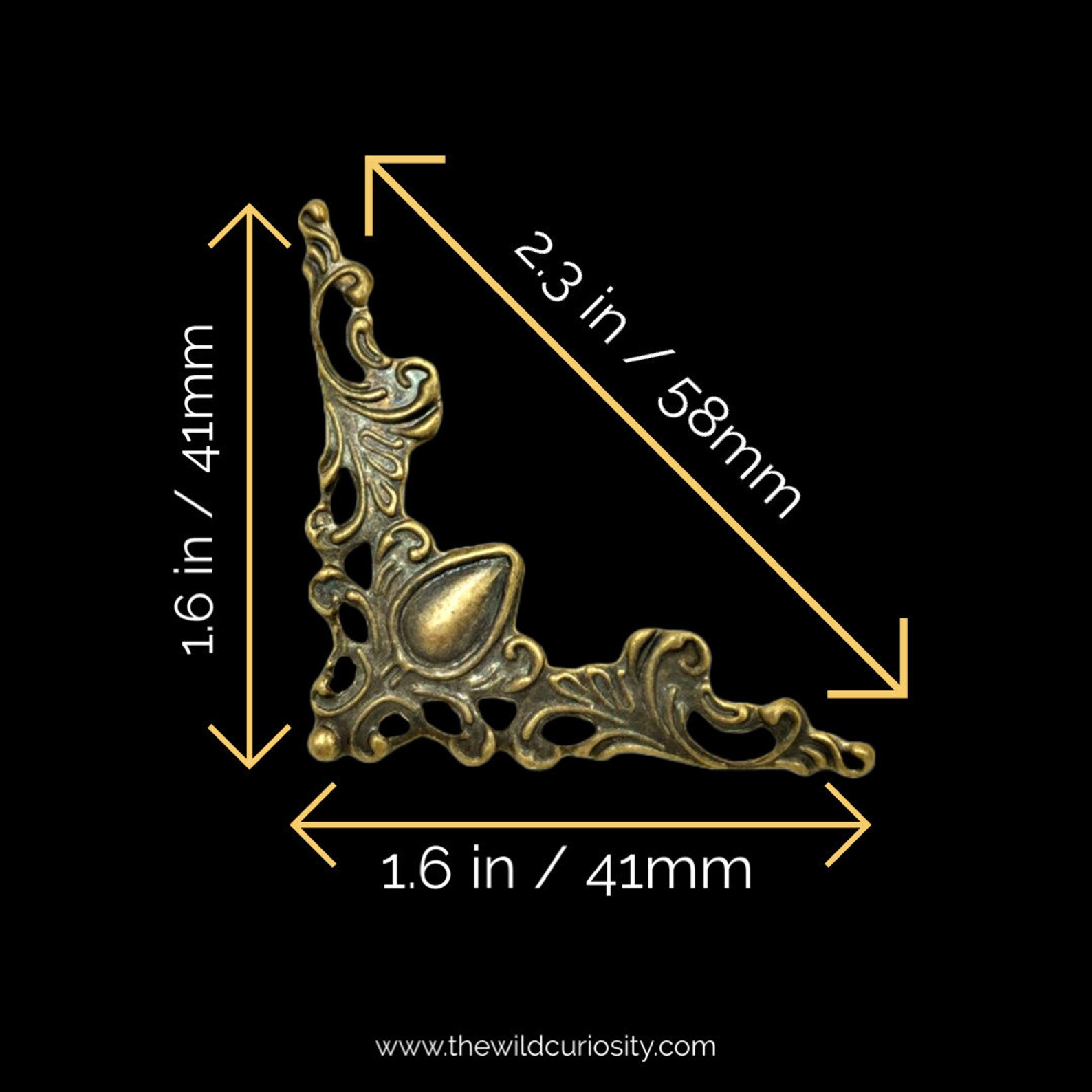 Ornate Baroque Style Corners | Bronze | Framed Art | DIY Box Frame ...