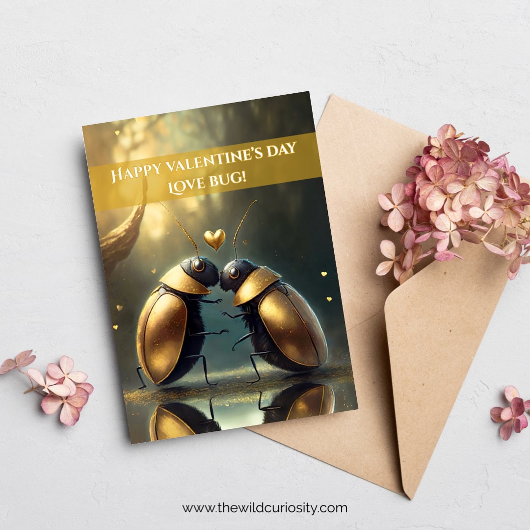 Happy Valentine’s Day Love Bug Card | A6 Cards | Valentines Gifts ...