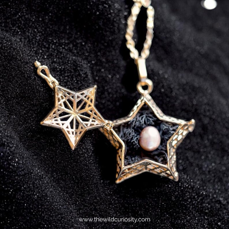 Gold Star Locket With Genuine Natural Pearl | Unique Pendant | Ocean ...