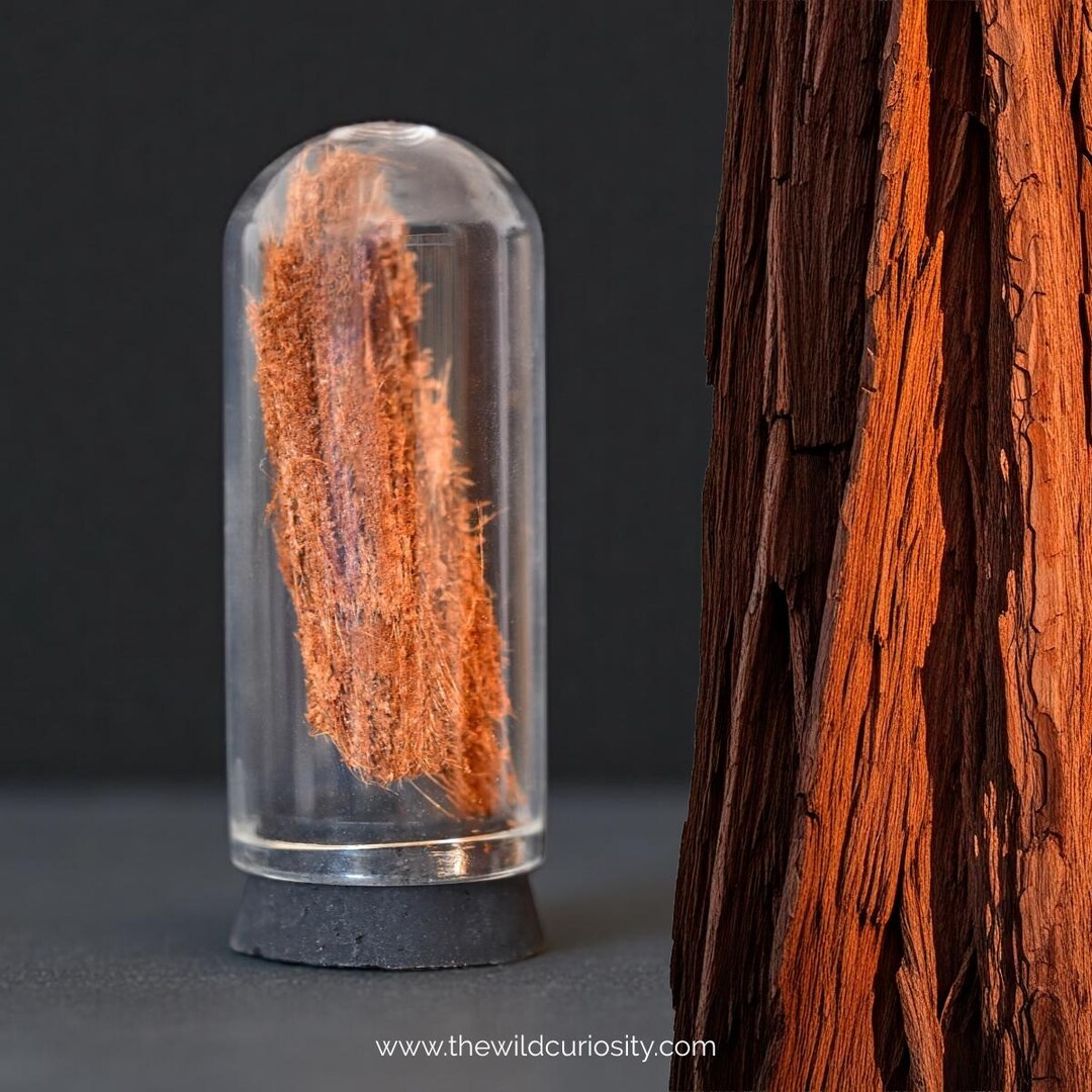 Giant Redwood Tree Bark in Miniature Glass Dome | Sequoia Trees ...