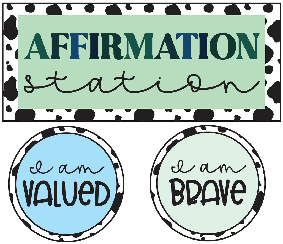 Classroom Affirmation Station - Boho Cowgirl Classroom Theme - Mirror ...