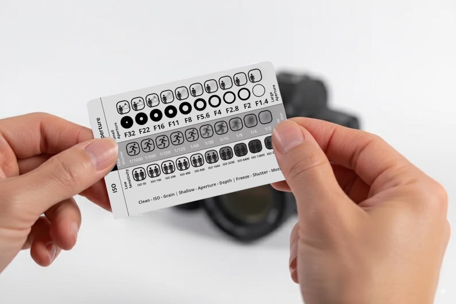 DSLR Mirrorless Camera Cheat Sheet Sticker – Photography Exposure ...