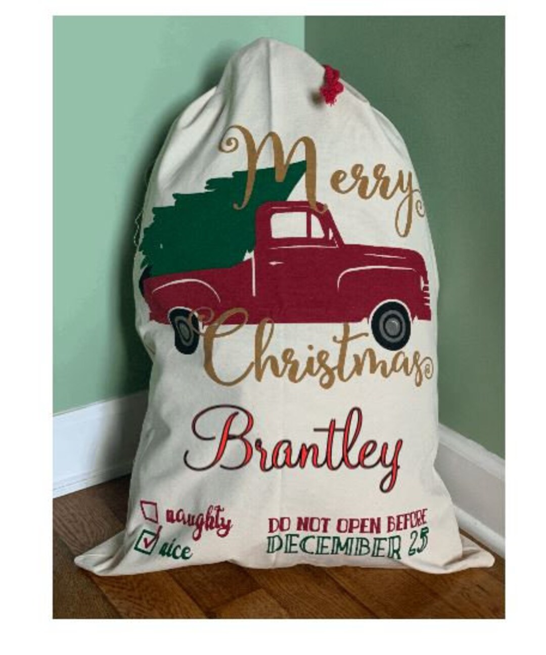 Santa Sack Personalized Large, Custom Santa Sack, Christmas Gift Bag ...