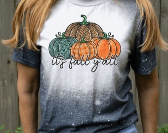 Bleached Fall Tee, Thanksgiving Shirt, Bleached Fall Shirt for Women ...