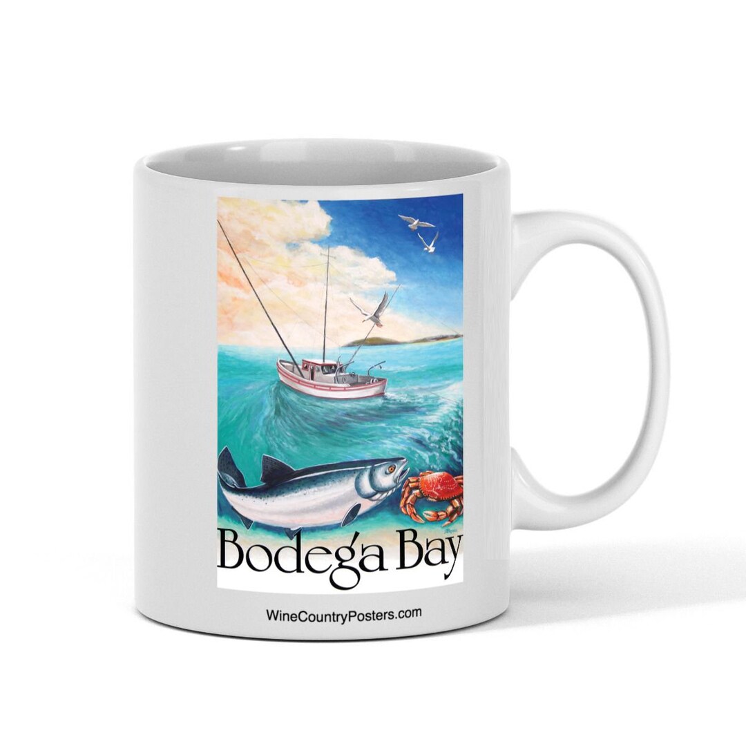 Bodega Bay - Glossy Ceramic Mug - Wine Country Posters, Sonoma County ...