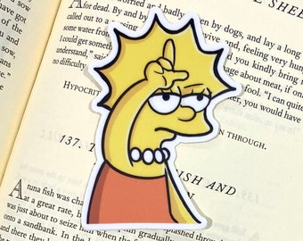 Lisa-simpson Drinking Coffee, Lisa-simpson Sticker, the Simpsons Glossy ...