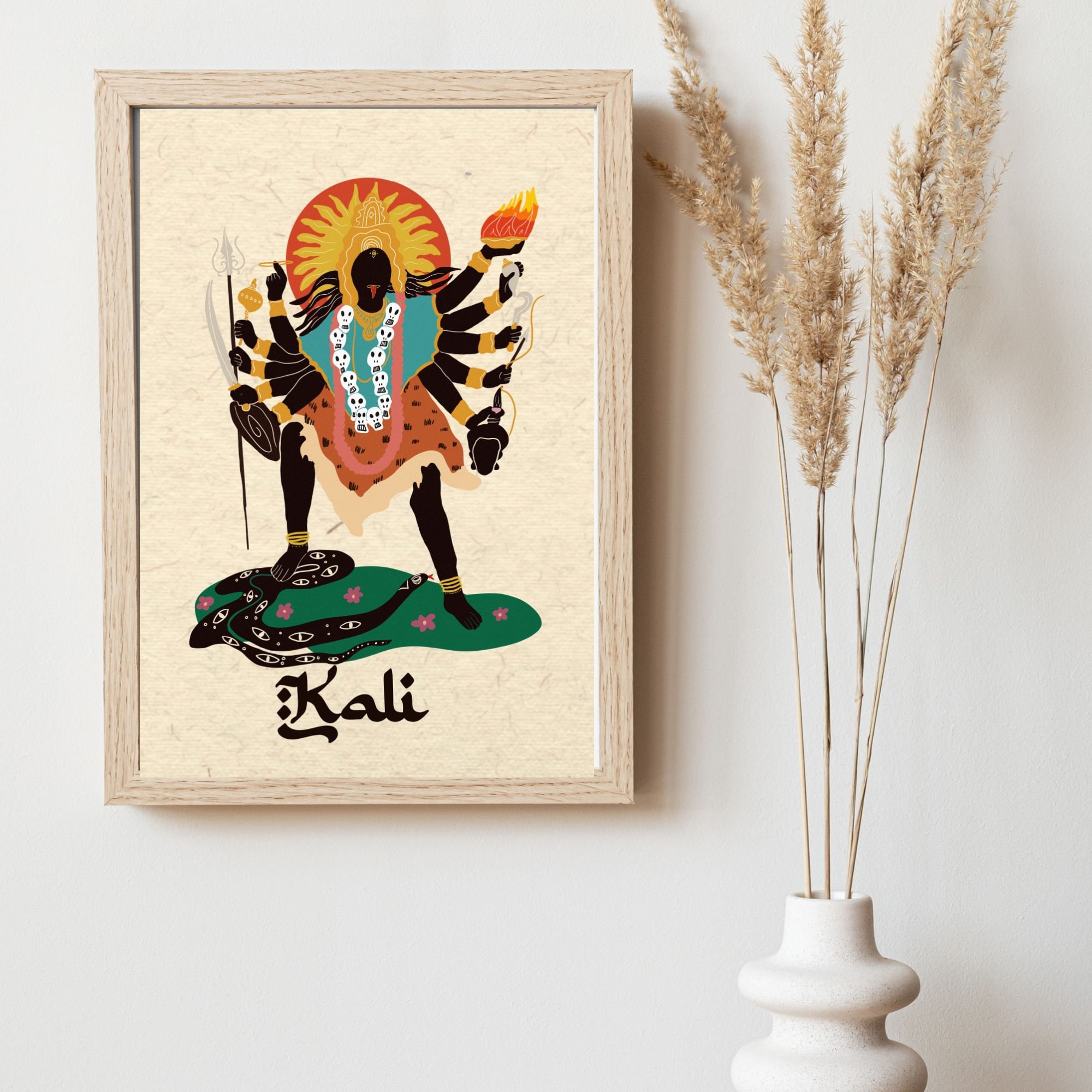 Spiritual Art | Kali Deity Wall Art | Goddess Kali Art | Goddess Home ...